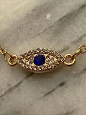 Jewelry | Evil Eye Bracelet Gold Tone | Poshmark